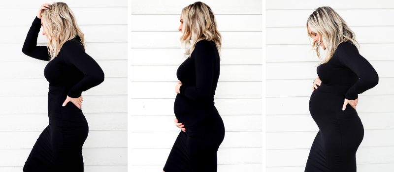 Maternity Pregnancy Bump Photos Black Dress Bumpdates Red White And Denim