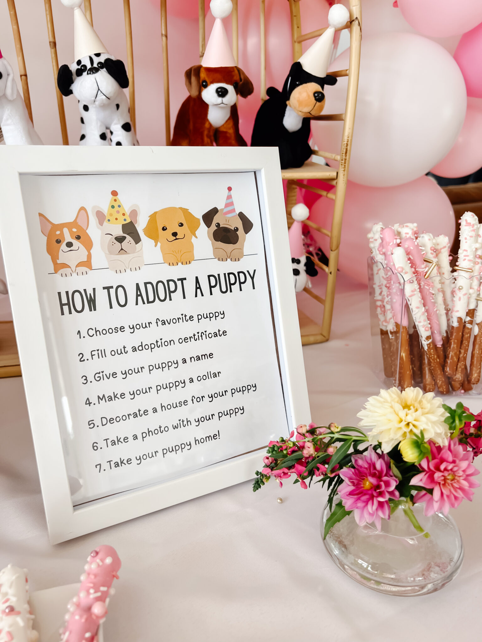 ADOPT A PUPPY BIRTHDAY PARTY - Red White & Denim